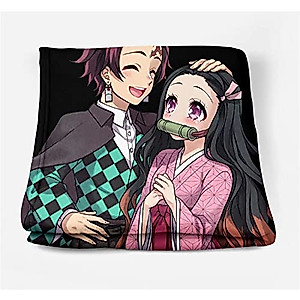 ANBP Kids Adult De-mon Sl-Ayer Soft Plush Flannel Fleece Blanket Anime Blanket Air-Condition Throw Blanket for Couch Bedding Sofa Living Room 50"x40"