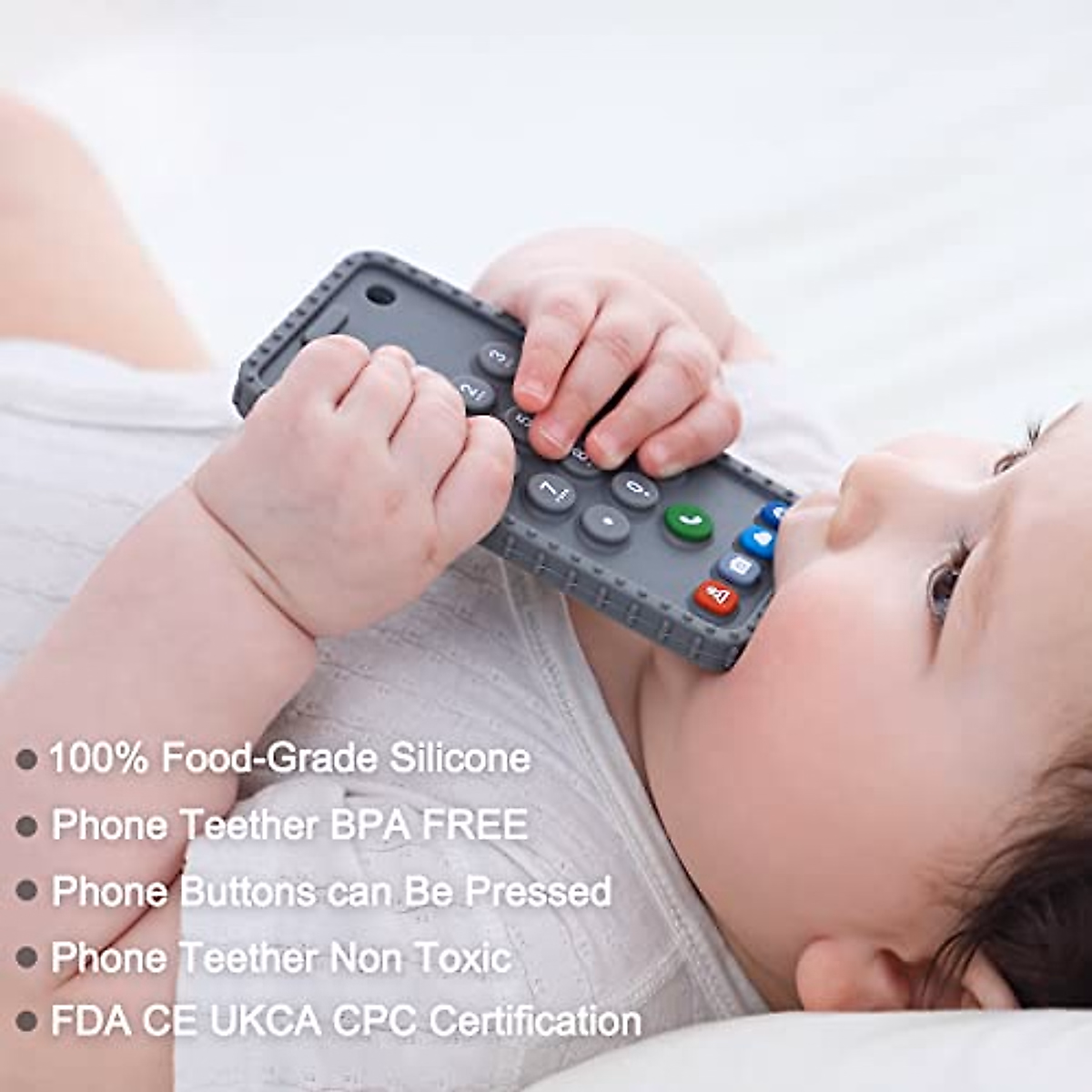 GOQELK Baby Teething Toys, Teething Toys for Babies 0-6-12-18 Months, Phone Teething for Babies, Teethers for Babies Boys Girls Baby Molar Teether Chew Toys Set | (Pack of 2)…