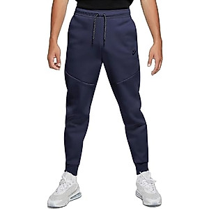 Nike Men's Sportswear Tech Fleece Joggers (Midnight Navy/Black, Medium)