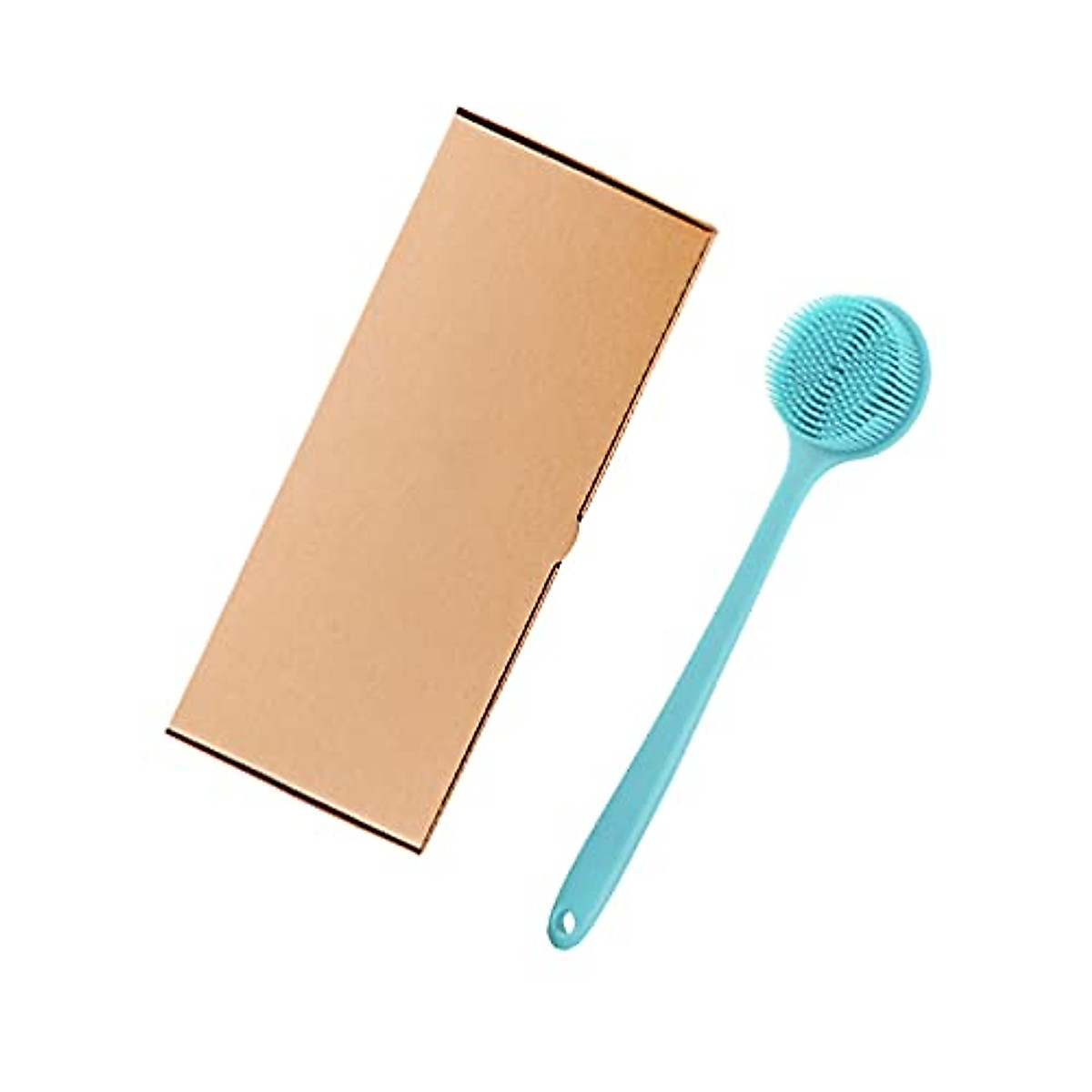 Shower Brush Silicone Bath Body Brush - Back Scrubber for Shower Back Brush Long Handle for Shower Skin Exfoliating Brush Body with Soft Bristles Back Cleaning Washer for Men Women - Blue