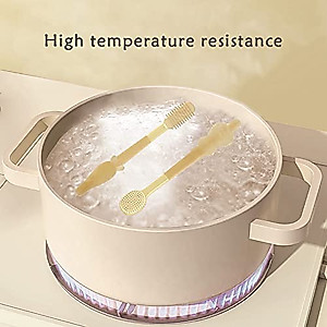 MOTEERLLU Baby Silicone Toothbrush,0-3 Years Infant Toddler Oral Care Toothbrush with Cup,360° Baby Toothbrush BPA Free Training Teeth Brushes and Baby Oral Cleaning (Set)