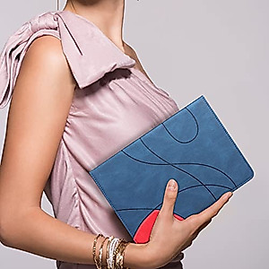 Blllue Case for iPad Mini 6 6th Gen, Multi-Angle Viewing PU Leather Tablet Cover for iPad Mini 6 8.3 Inch 2021 (Blue)