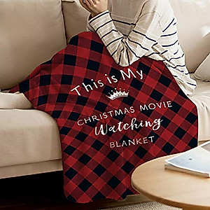 Teamery All Season Bed Blanket Fleece Blanket Throw Lightweight Super Soft Cozy Luxury Microfiber - This is My Christmas Movie Watching Blanket (40 x 50 Inches)