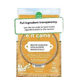 Open Farm Ancient Grains Dry Dog Food, Humanely Raised Meat Recipe with Wholesome Grains and No Artificial Flavors or Preservatives (Harvest Chicken Ancient Grain, 4 Pound (Pack of 1))