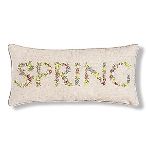C&F Home Spring Ribbon Art Pillow 12 x 24 Green
