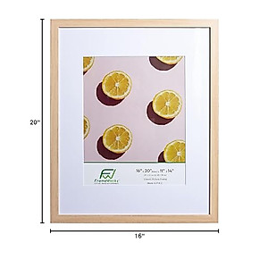 FrameWorks 2-Pack, 16x20 Matted to 11x14 Picture Frame, Natural Oak – Classic Wooden Photo Frame with Tempered Glass, Modern Matte Finish for Prints, Posters, Certificates & Wall Decor – Gallery-Ready