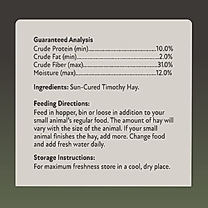 Kaytee Field+Forest 2nd Cut Timothy Hay 90 Ounces