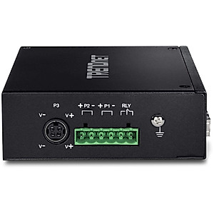 TRENDnet 6-Port Hardened Industrial Gigabit PoE+ DIN-Rail Switch,TI-PG62,4 x Gigabit PoE+ Ports, 1 x Shared Gigabit Port (RJ-45/SFP), 1 x Dedicated SFP, 120 W Power Budget, IP30,(Renewed)