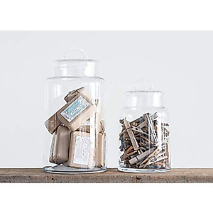 Large Clear Glass Container with Lid