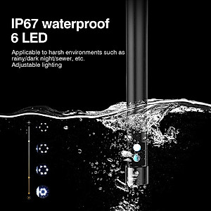 8mm Dual Lens Endoscope Camera, 4.5 Inch Industrial Borescope Camera, for Automotive HVAC Plumbing, Waterproof Probe(1M/3.28FT Cable)