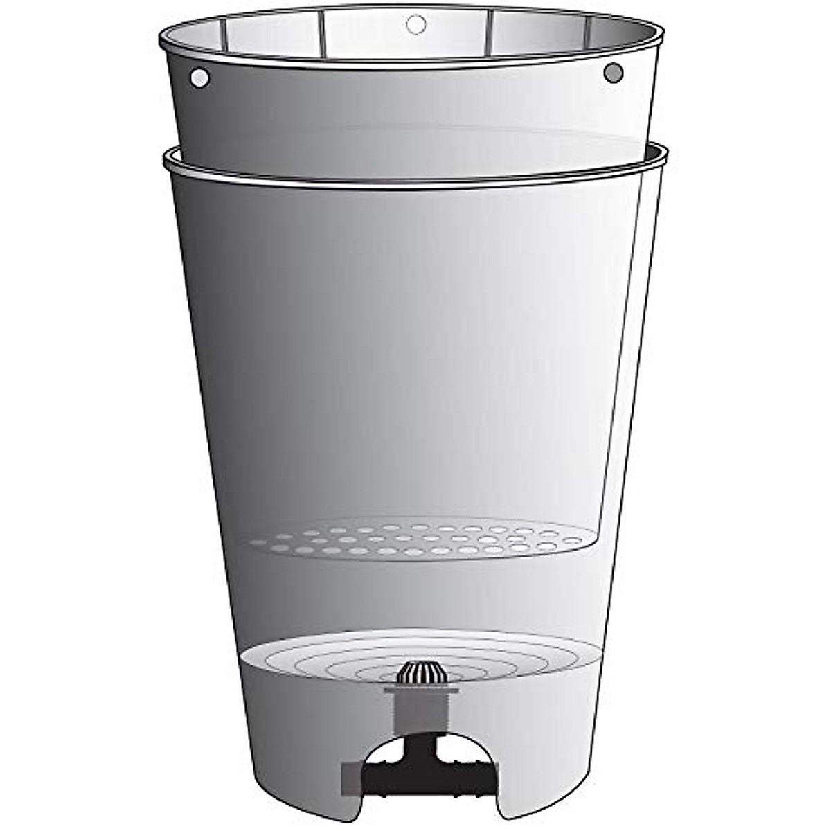 Hydrofarm GFOE2 Active Aqua 12 Pot 2-Gallon Hydroponic Grow Flow Expansion Kit, Black