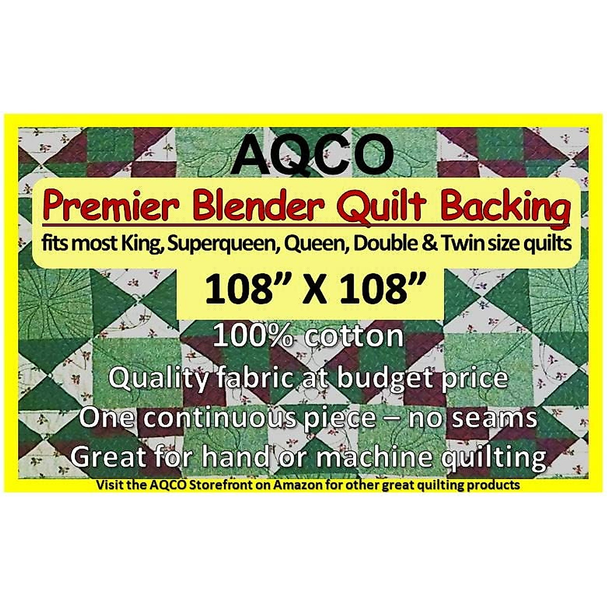 Generic Premier Quilt Backing, King, Seamless, Blender Rasberry Sorbet, 108""x108"", by AQCO