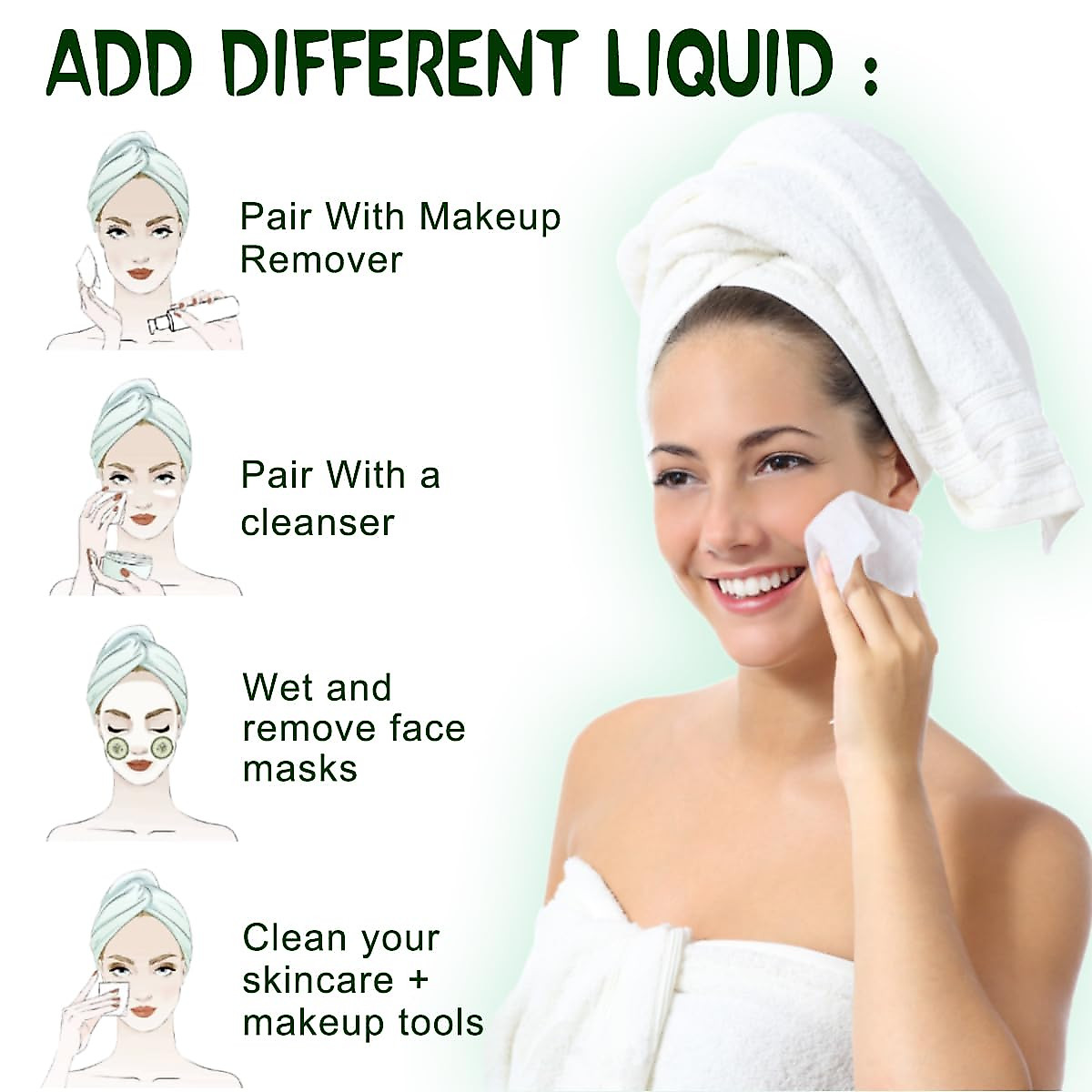 Fancyou Compressed Disposable Face Towel Kit, Thicken Facial Cleansing Cloths Towelettes,Compact Portable Wash Cotton Wipes Tablets Coin Tissues for Beauty Salon Personal Care Travel(100 PCS White)