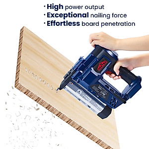 Dextra Cordless Electric Nail Gun 20V, 18 Gauge 2 in 1 Cordless Nail Gun/Staple Gun, Battery Powered with 2.0Ah, Fast Charger,Brushless Motor,Staples and Nails for Trim,Carpenter,Upholstery