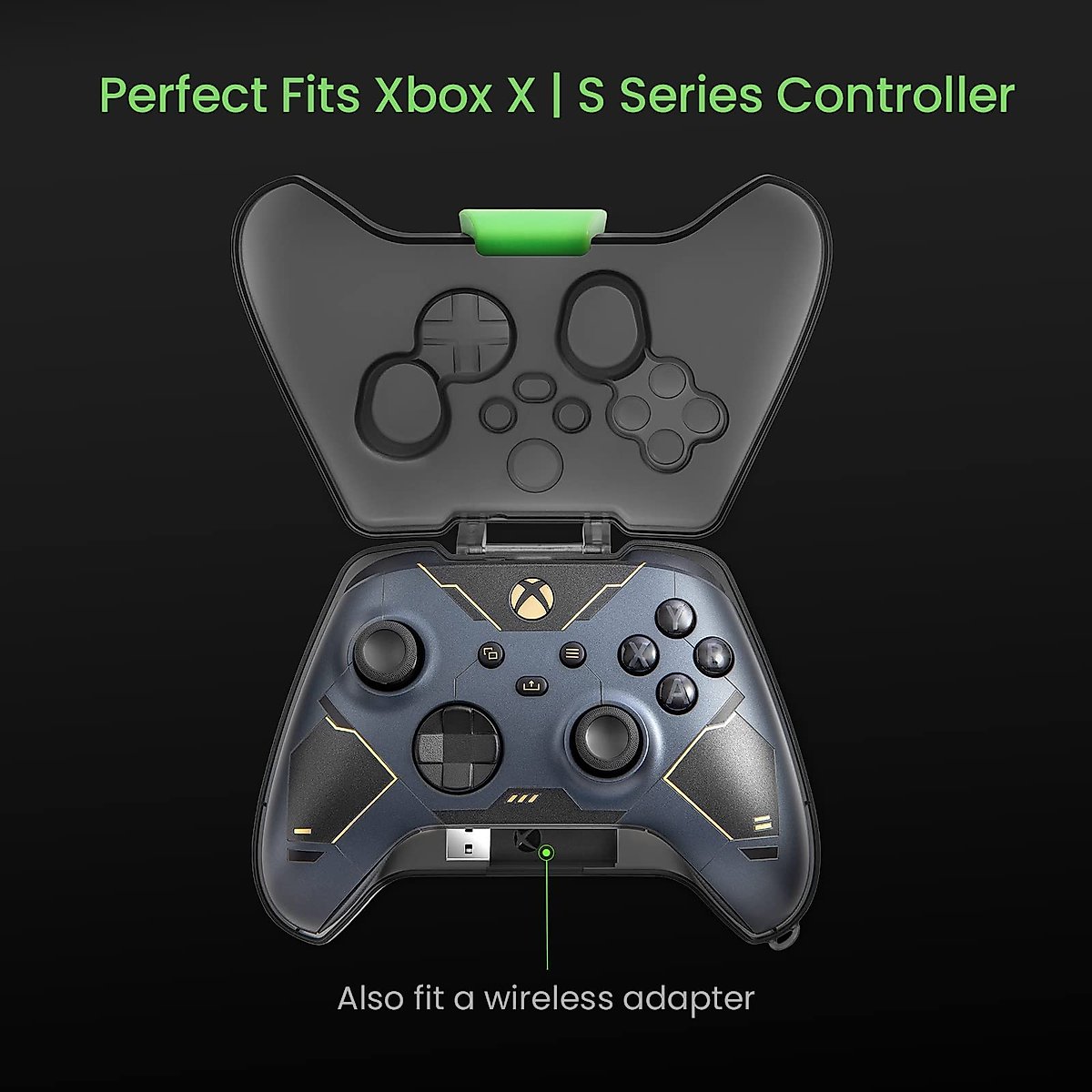 tomtoc Protective Case for Xbox Series X/S Controller, Hard Shell Joystick Protector for Microsoft Xbox Core Wireless Controller Remote, Dust-Resistant, Anti-Scratch, Shock-Proof Protection Cover