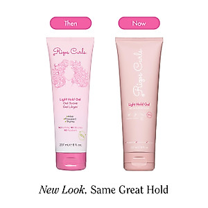 Rizos Curls Light Hold Gel, Defines with Flexible Hold, Flake-Free and Frizz-Free Voluminous Curls, Moisturize with Aloe Vera & Flaxseed, For All Curl Patterns 2a - 4c, 8 oz (Package May Vary)