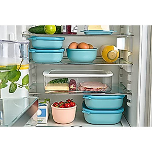 Mepal – Multi Bowl Cirqula 3-Piece Set – Food Storage Container with Lid - Suitable as Airtight Storage Box for Fridge & Freezer, Microwave Container & Servable Dish - 350, 750, 1250ml - Vivid green