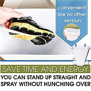 SimplyImagine SprayStand - Cloth Diaper Sprayer Splatter Shield - Contains Spray and Debris When Rinsing Cloth Diapers, Clothing, Shoes, and More in Toilet Spray Bucket Pail