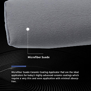 ANTSHINY Microfiber Applicator Pad, Car Detailing Suede Sponge Applicator, 6Pcs Coating Sponge Pads for Cars, Ceramic Spray Coating, Applying Wax, Sealants & Other Conditioners-（6pcs）