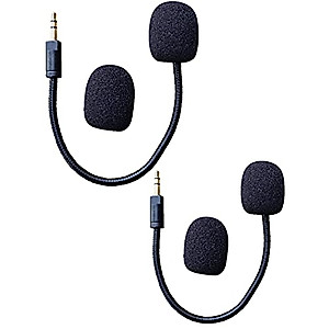 TNE 2 Pack Barracuda X Mic Replacement Detachable Game Microphone Boom for Razer Barracuda X PS4 Pro PS5 Xbox One X Computer PC Gaming Headsets 3.5mm Jack Noise Cancelling