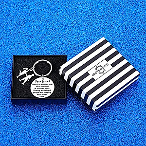 Birthday Gifts for Best Friends Gifts for Women Men Funny Keychain Friendship Gifts for Friends Female Male Bestie BFF Soul Sister Brother Coworker Boss Neighbor Christmas Stocking Stuffers Keyring