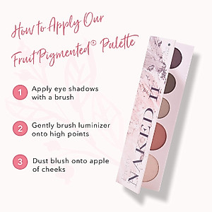 100% PURE Pretty Naked II Makeup Palette All in One Compact 3 Eyeshadow, Blush, Face Highlighter, Fruit Pigmented Natural Nude, Rose, Smokey Neutral for All Skin Types - Vegan (Nude to Smokey Tones)