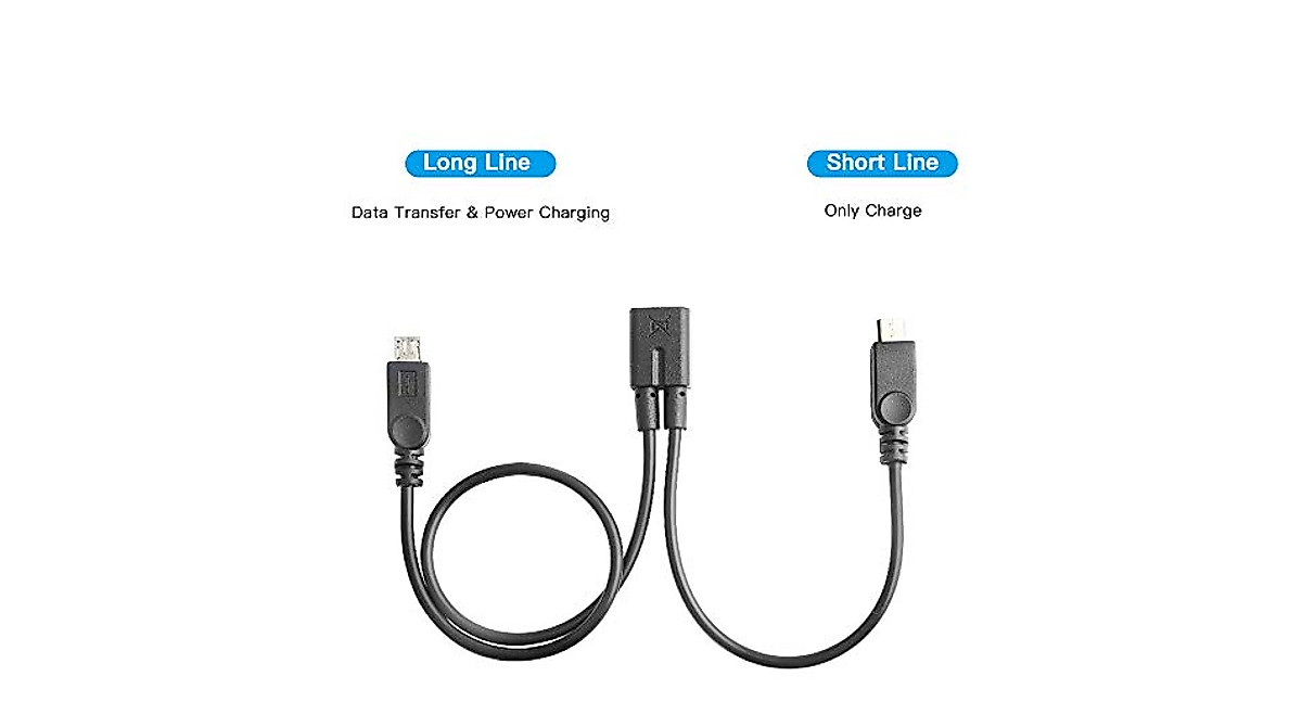 ELECTOP Micro USB Splitter Cable - Dual Charging & Data Transfer