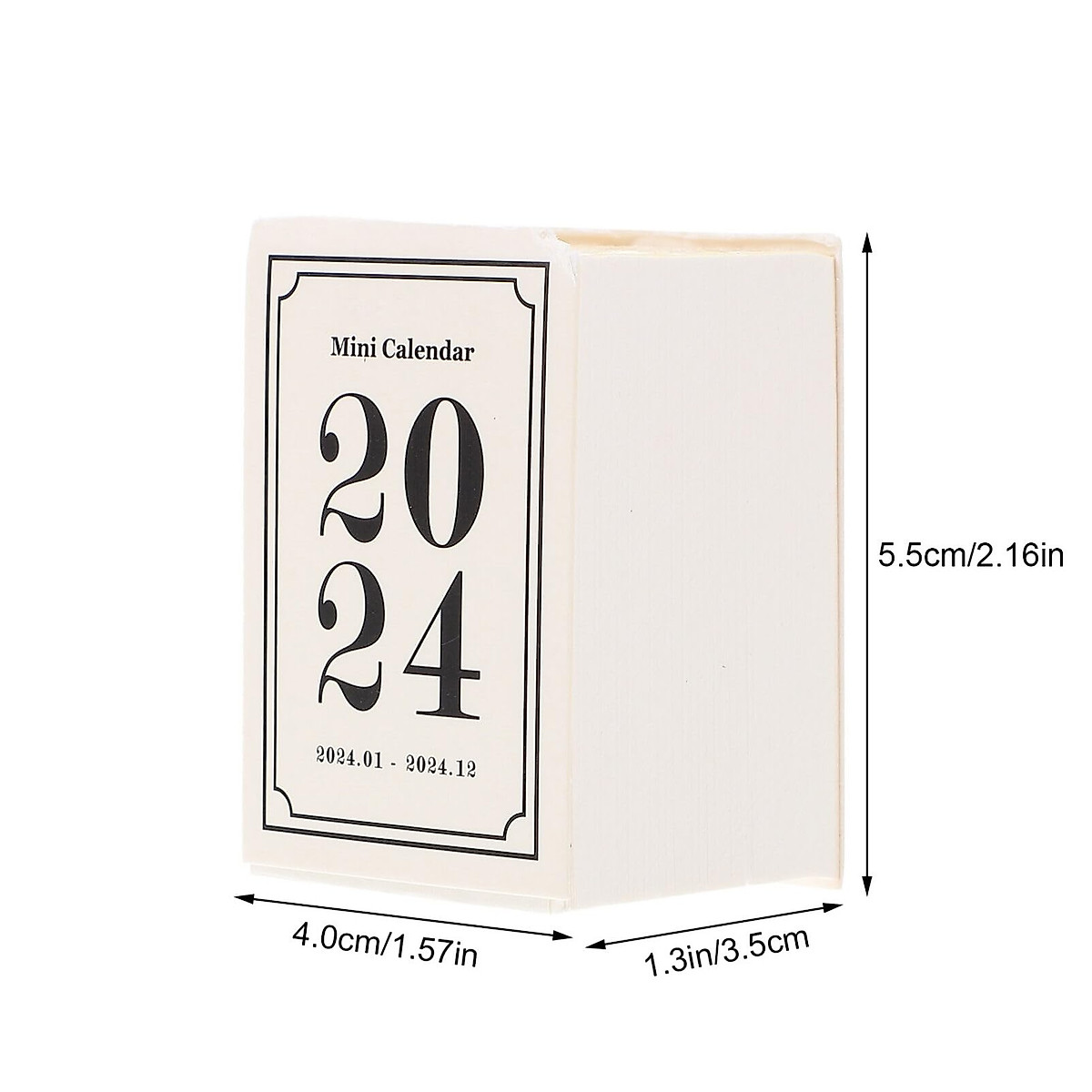 Operitacx Miniature Desk Calendar 2024 Tear Off Daily Calendar Memo Pad Calendar Aesthetic Time Scheduler Planner Agenda Organizer for Home Office School White