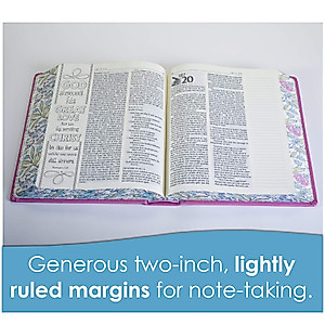 The One Year Bible Expressions NLT, Deluxe (Hardcover, Pink Flowers)