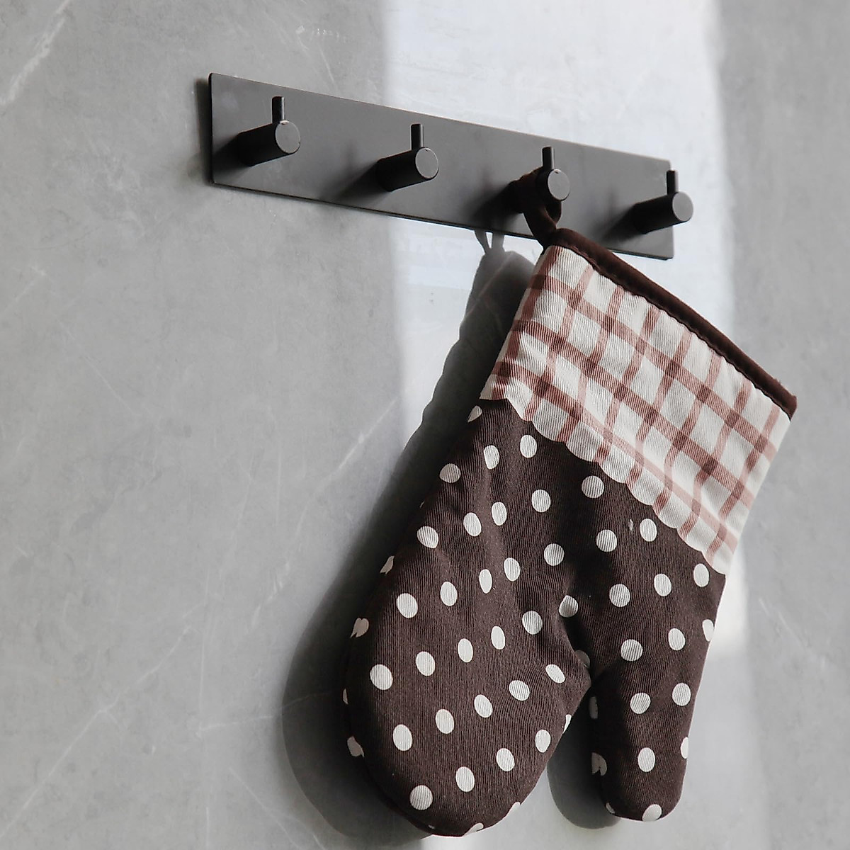 giti island Self Adhesive Towel Hooks for Bathrooms Black Stick on Wall Hooks Bath Adhesive Towel Hanger Peel and Stick Matte Black Shower Hooks for Wall Adhesive Coat Hook for Wall Mount 4 Hooks