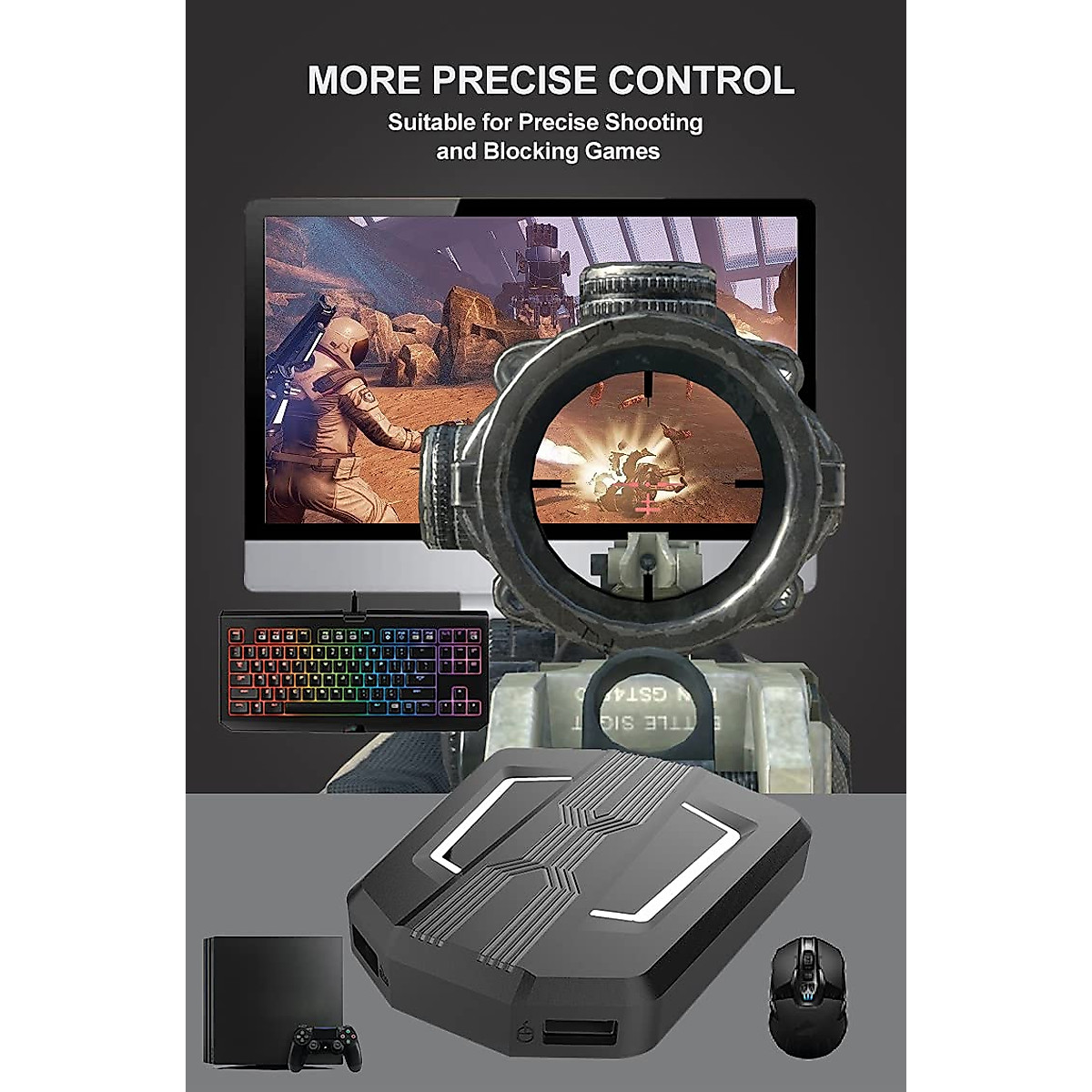 GDreamer HS-SW315 Keyboard and Mouse Adapter for Switch/Xbox One/ PS4/ PS3/Xbox 360