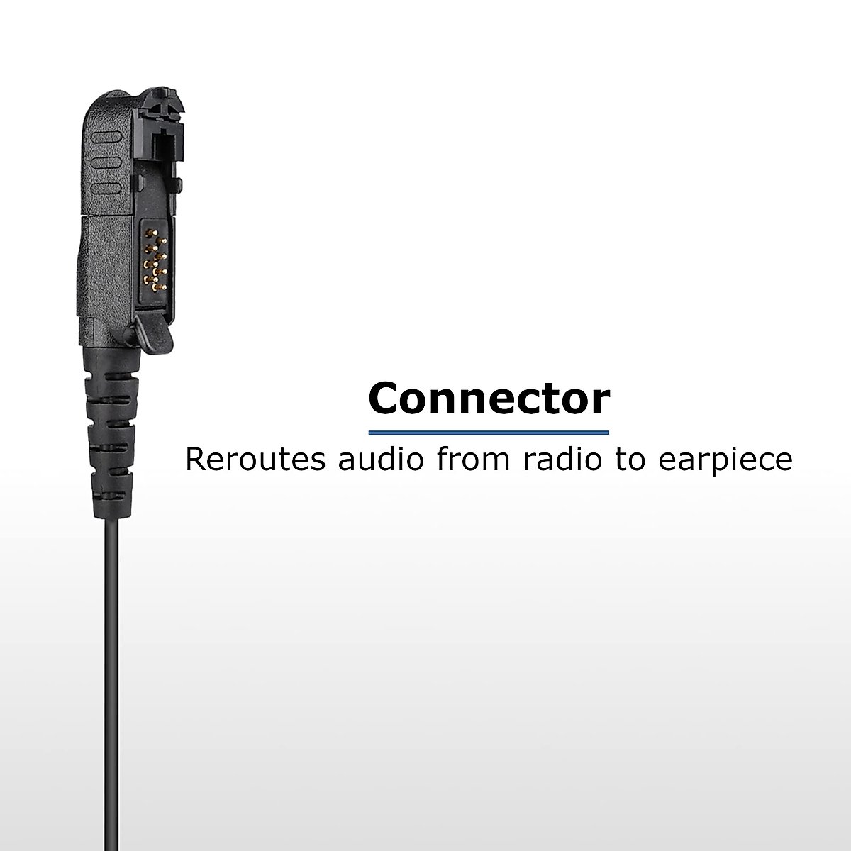 The Comm Guys 1-Wire Earhook Earpiece and Mic Headset, Compatible with Motorola XPR 3300e XPR 3500e XPR3300 XPR3500 Two Way Radios