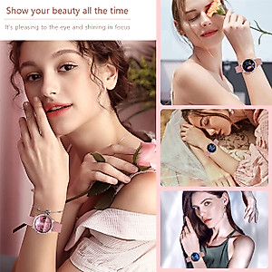 Smart Watches for Women, 2023 HD LCD Smart Watch for Android Phones and iPhone Compatible, Waterproof Fitness Smartwatch with Sleep Tracker, Heart Rate, Blood Oxygen Monitor, Smartwatch Rose Gold