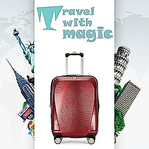 GinzaTravel Luggage Expandable 3 Piece Sets Rare Color PC+ABS Suitcase Set with Smooth wheels and TSA lock