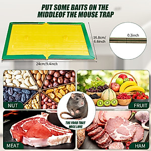 30 Pcs Mouse Traps Mouse Glue Traps with Enhanced Stickiness Sticky Traps for Mice, Rats Sticky Pads Mouse Glue Boards Pest Control Traps for House Indoor Outdoor Easy to Set (30 Pcs, 9.4'' x 6.6'')