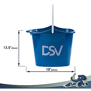 DSV Standard Professional 2.3 Gallon (8.5L) Cleaning Bucket | Pour Spout & Comfort-Grip Handle | Wash Bucket Ideal for Squeegees and Washers up to 10-inch Length | Household Cleaning Supplies