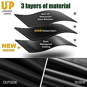 DoreenBow Patio Heater Cover 420D Oxford Fabric Outdoor Heater Cover Waterproof with Zipper Anti-Snow, Wind-Resistant Dust-Proof Cover for Patio Heater (89'' H x 33" D x 19" B)