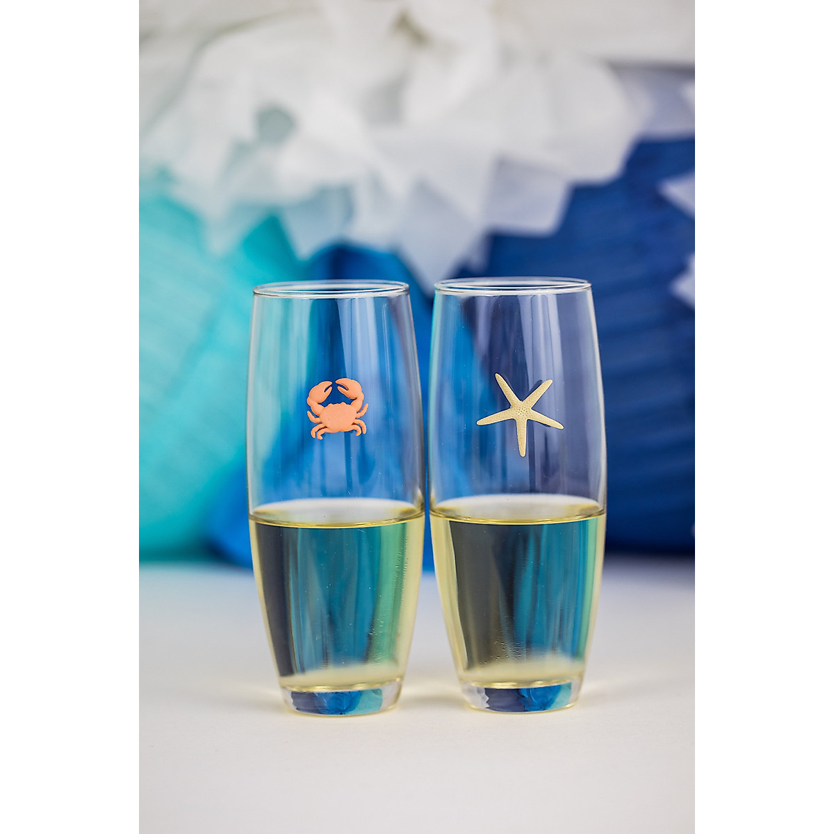 Simply Charmed Beach Wine Charms Magnetic Glass Markers Set of 6 Tropical Summer Charms