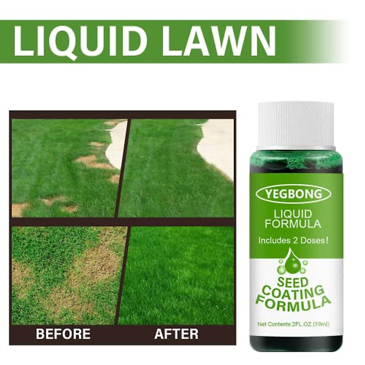 5PC Liquid Green Grass Lawn Spray - Liquid Seeding Grass Lawn Green Spray, Green Grass Lawn Repair Spray, Liquid Grass Seed, Green Dye for Lawn (5PC)
