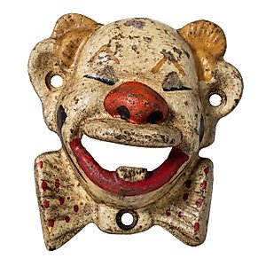 Vintage Cast Iron Wall Mount Beer Soda Pop Clown Bottle Opener