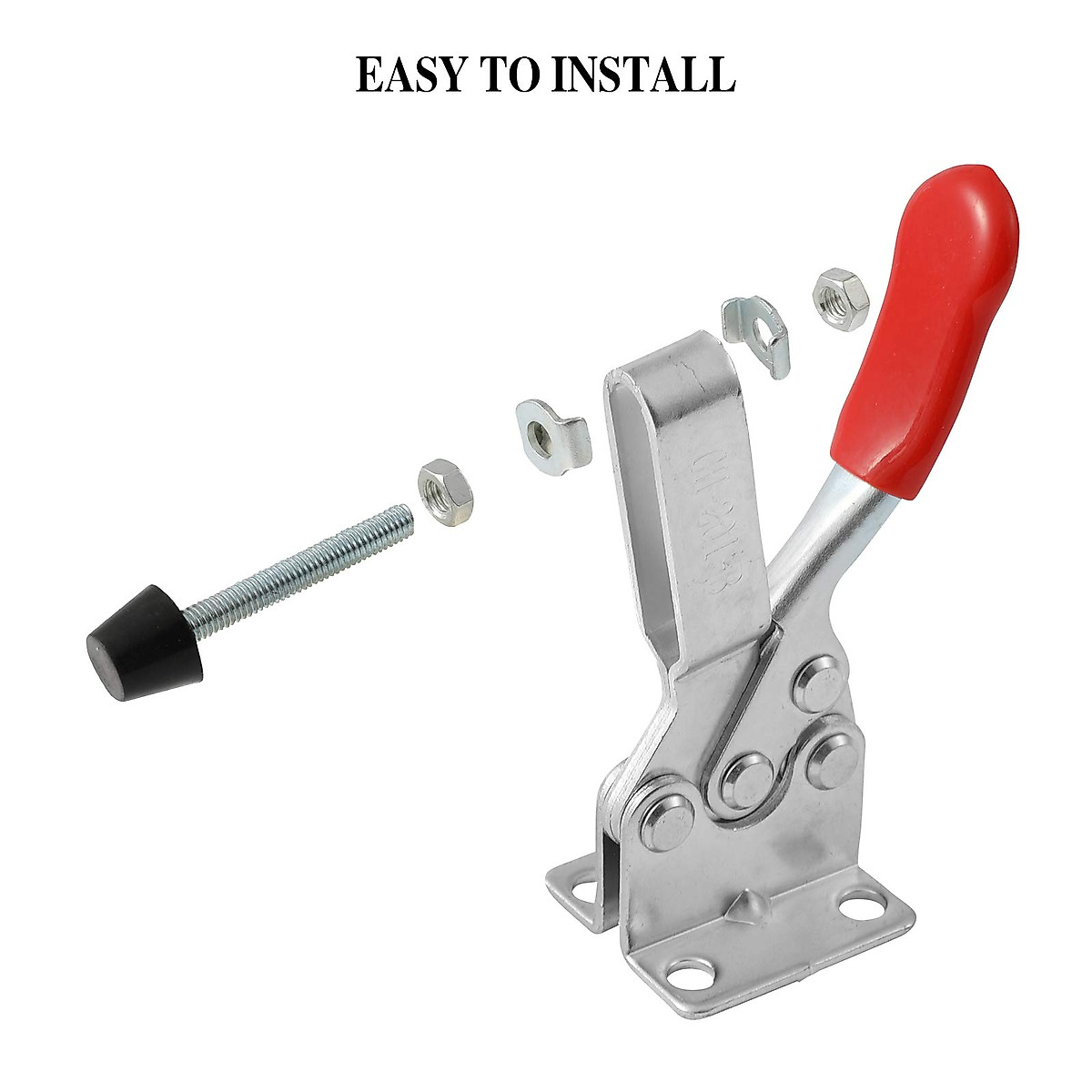 Anndason 6 PCS Hand Tool Toggle Latch Clamp 201B,220 Lbs Holding Capacity Horizontal Clamp Horizontal Quick Release Toggle Clamp (6 PCS 201B)