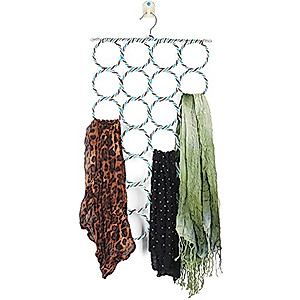 28 Loop Scarf Hanger Holder Closet Door Organizer Tie Belt Rack