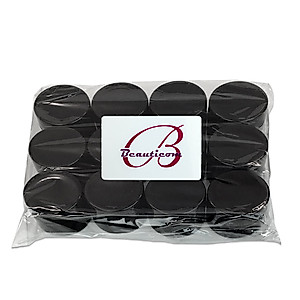Beauticom 12 Pieces 7G/7ML (0.25oz) Black Sturdy Thick Double Wall Plastic Container Jar with Foam Lined Lid for Lotion, Creams, Toners, Lip Balms, Makeup Samples - BPA Free