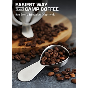 COLETTI Coffee Scoop - Tablespoon Scoop - Stainless Steel Short Handle For Measuring Ground Coffee, Sugar and Baking (2 Tbsp (30ml))