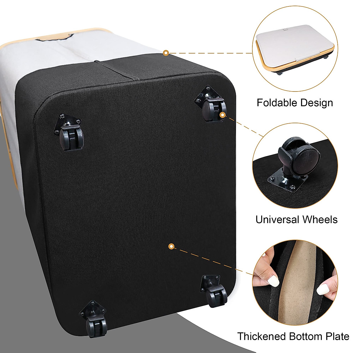 Laundry Hamper with Wheels, 105 Liters Large Launry Baskets for Laundry with Lid, Collapsible Cloth Hamper for Bedroom, Bathroom, College Dorm, Laundry Room