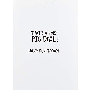 Greeting Card Hey It's Your Birthday with Party Pigs - That's A Very Pig Deal