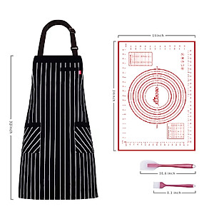 ALIPOBO Extra Thick Non Stick Cookie Dough Rolling Mat, Silicone Pastry Mat with Measurements, Pie Crust Mat, Table & Counter Top Mat (16''(W) 20''(L))