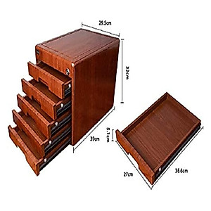 File Cabinets with Lock Office Desktop 5 Layers Drawer Type Flat File Cabinets A4 Paper Desk Storage Cabinet