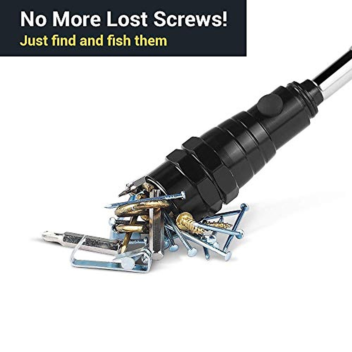 LED Magnetic Pickup Tool Gifts for Men, Valentines Day Gifts for Him Dad Husband Grandpa Boyfriend Him, Flexible Magnet up to 22" for Hard to Reach Items, Cool Gadget Birthday Gift Idea