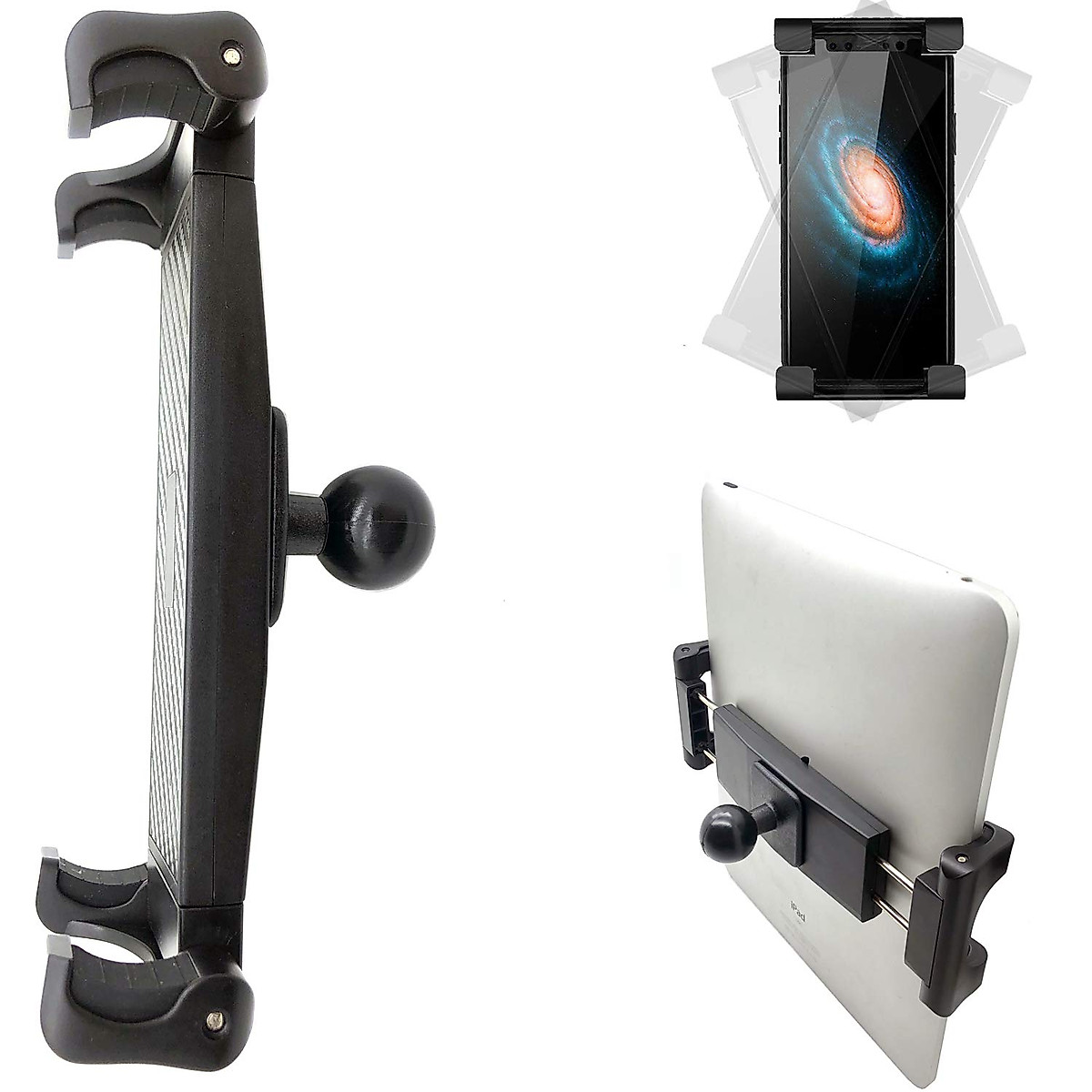 Lycan Series Tablet Smartphone holder with 1" rubber coating ball for iPad Pro Air Mini iPhone 13 12 Pro MAX Galaxy Tab S21 S22 oneplus (Compatible with Ram, Arkon Robust & 1 inch socket system)